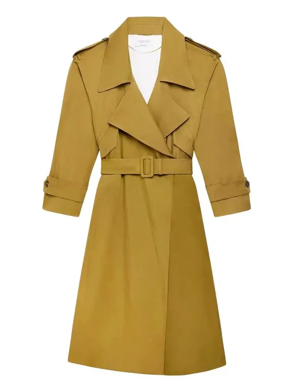 Another Tomorrow Belted Trench Coat - Neutrals