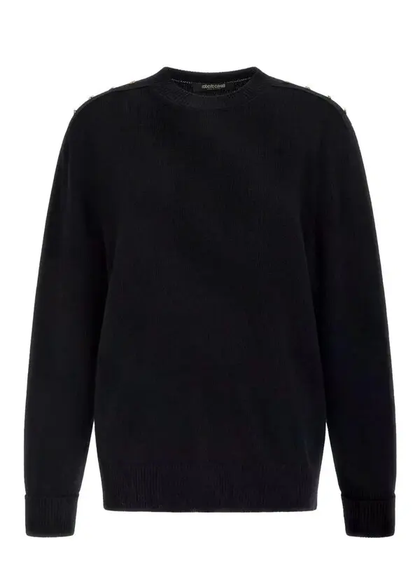 Roberto Cavalli Button-detailing Jumper - Black