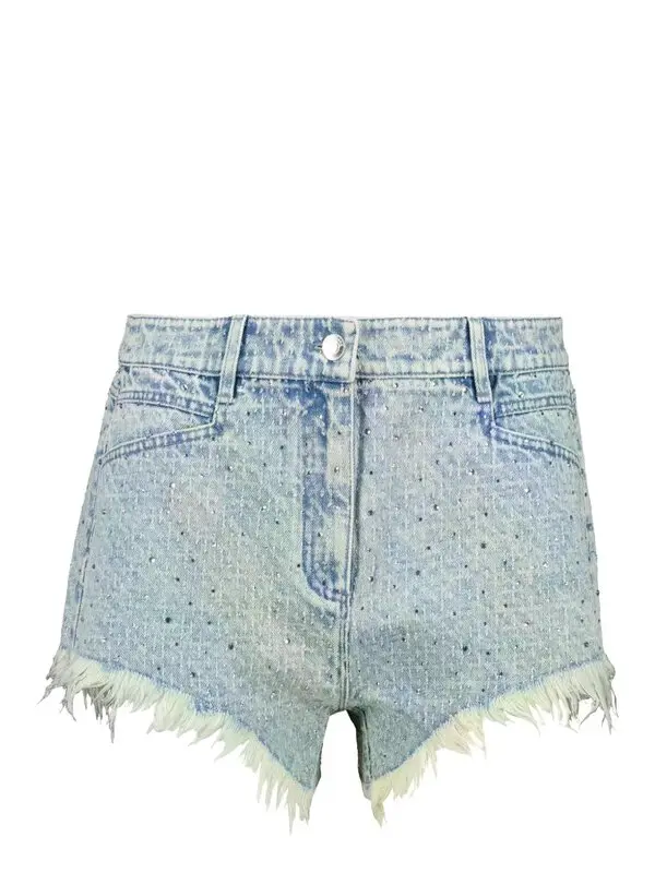 IRO PARIS Distressed Denim Shorts - Blue