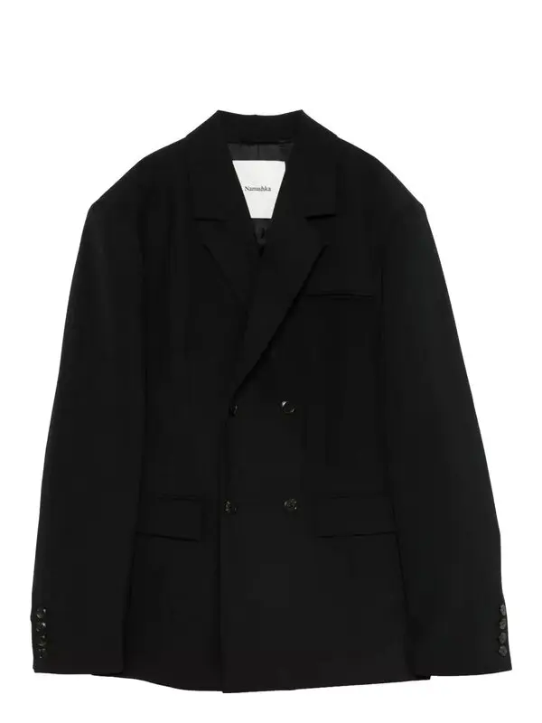 Nanushka Double-breasted Blazer - Black