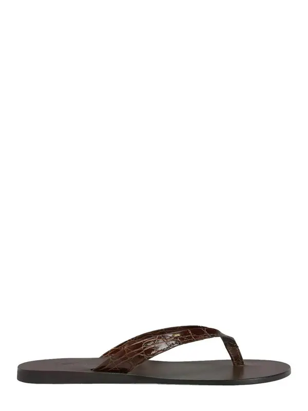 GIUSEPPE ZANOTTI Philemon Leather Sandals - Brown