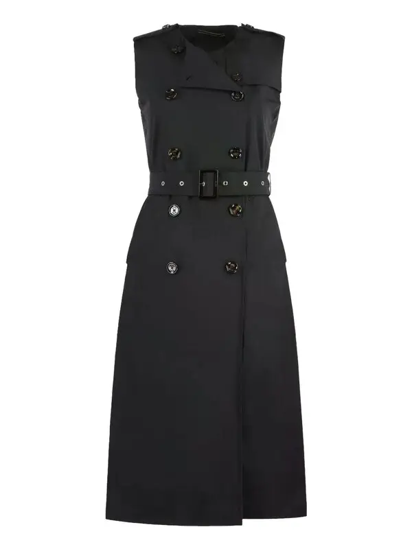 MOORER Aurelia Trench Coat - Black
