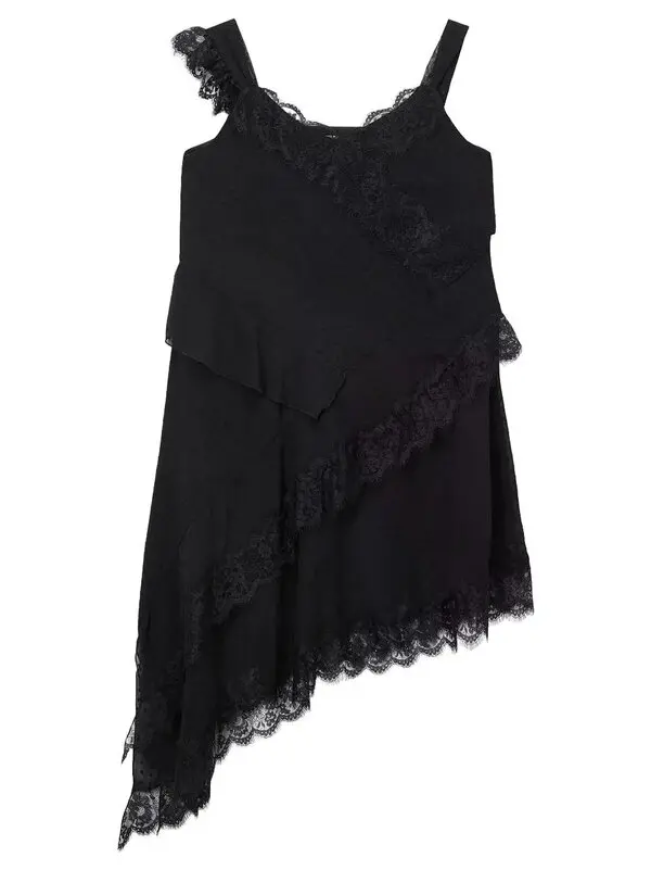 B+AB Asymmetric Lace Dress - Black