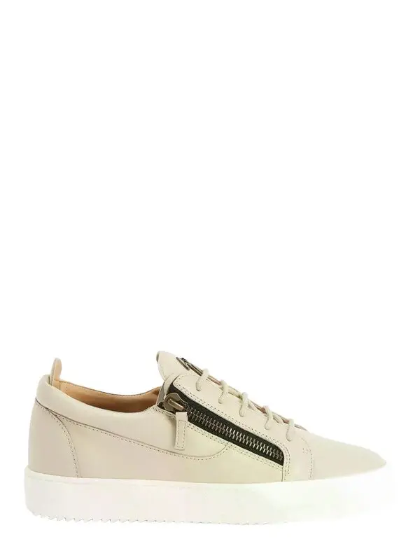 GIUSEPPE ZANOTTI Frankie Double-zip Low-top Sneakers - Neutrals