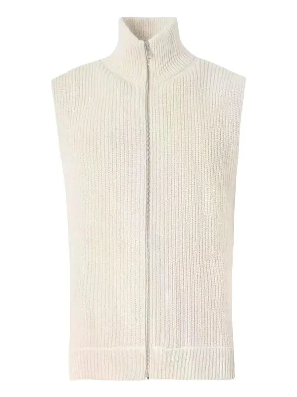 MAISON MARGIELA Knitted Sleeveless Cardigan - Neutrals