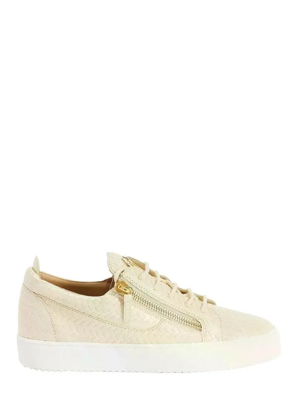 GIUSEPPE ZANOTTI Frankie Double-zip Low-top Sneakers - Neutrals