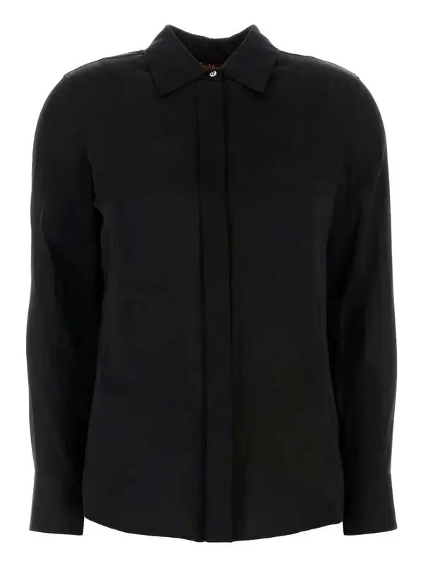 Max Mara Button-up Long-sleeve Shirt - Black