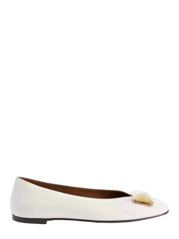 GIUSEPPE ZANOTTI Georgia Stone Ballerinas - White