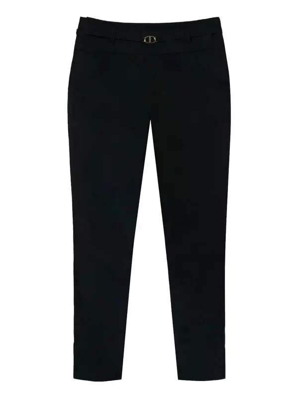 TWINSET Stretch-cotton Trousers - Black