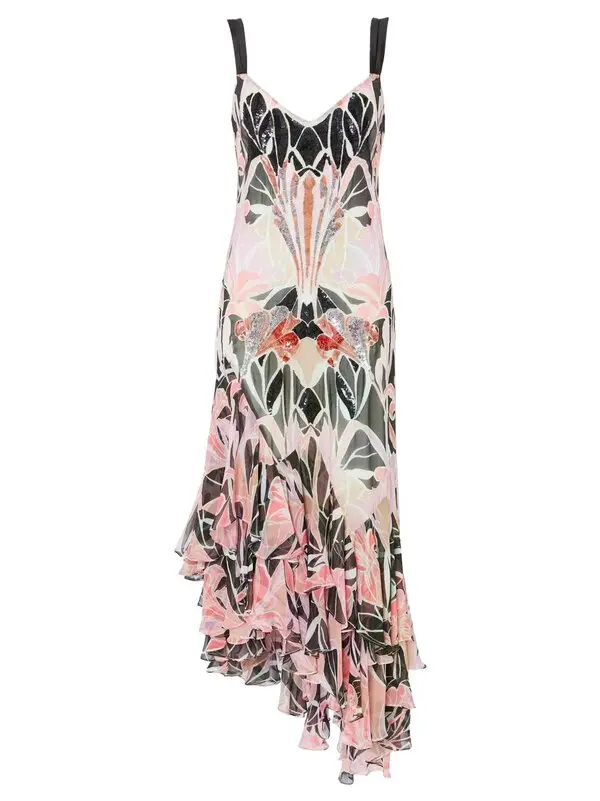 TEMPERLEY LONDON Alani Ruffle Dress - Pink