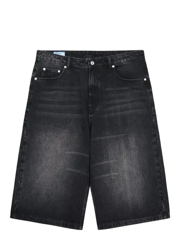 ROUGH. Denim Knee-length Shorts - Black