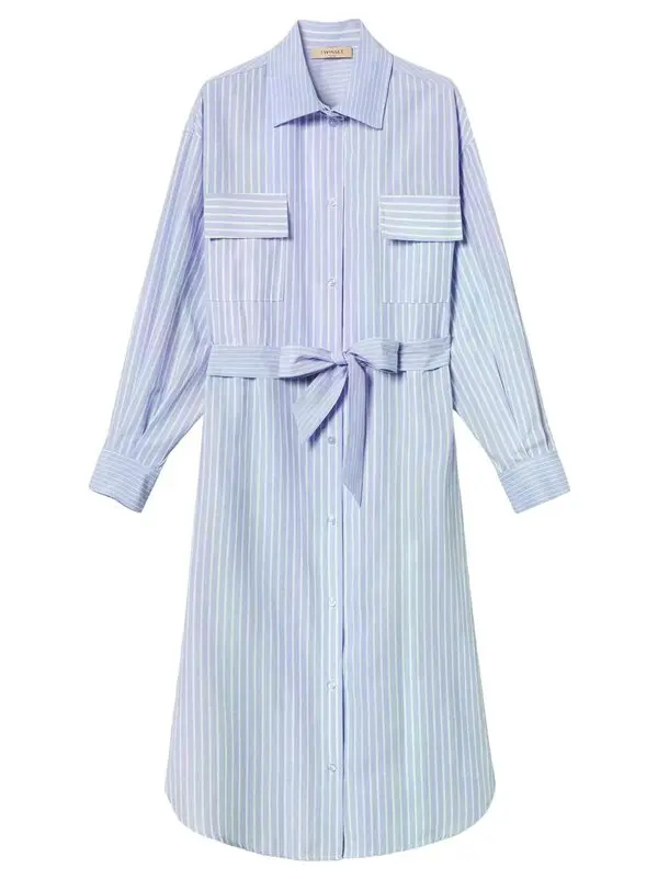 TWINSET Striped Shirt Dress - Blue