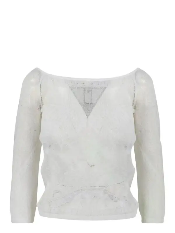 Alberta Ferretti Lace Blouse - White