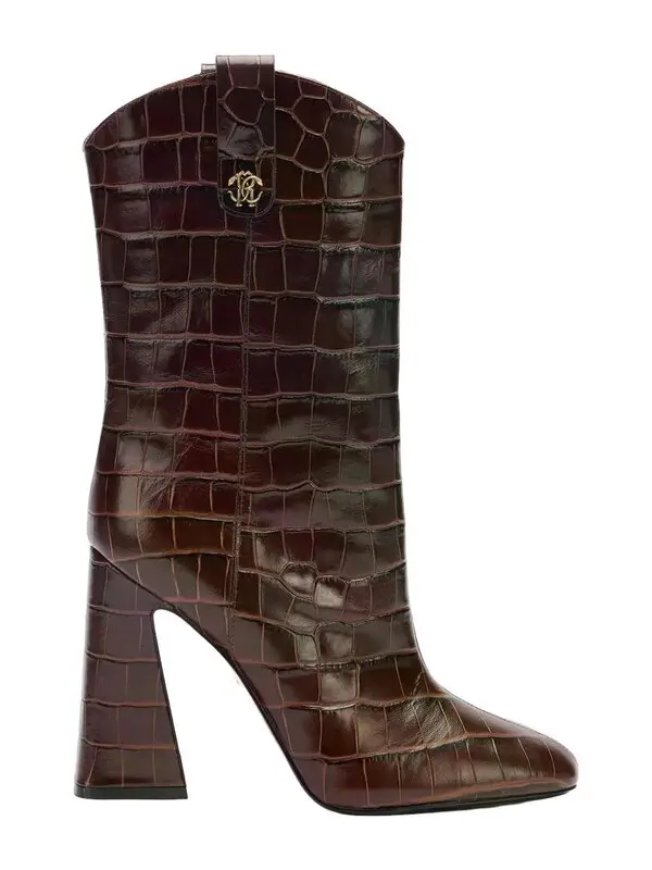 Roberto Cavalli Leather Boots - Brown