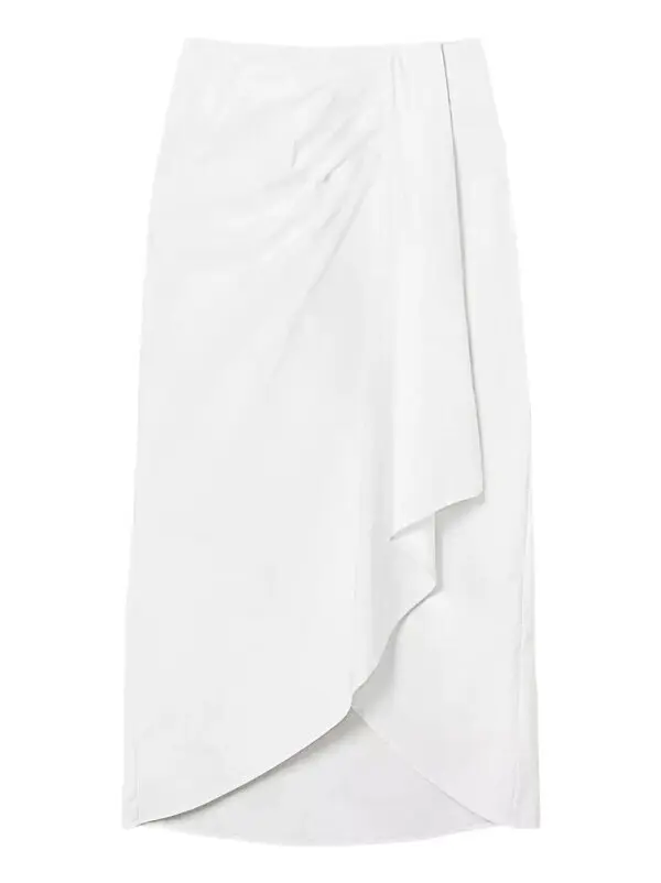 TWINSET Poplin Wrap Skirt - White