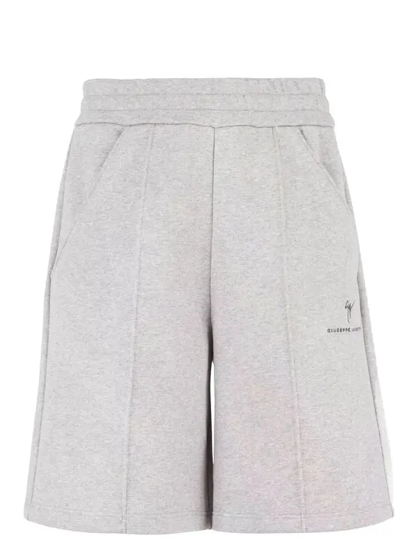 GIUSEPPE ZANOTTI Cotton Track Shorts - Grey