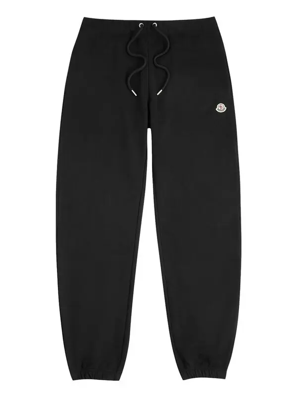 Moncler Logo Cotton Sweatpants - Black
