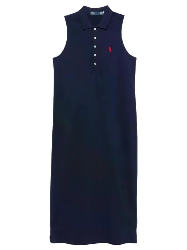 Polo Ralph Lauren Pony-embroidered Midi Dress - Blue