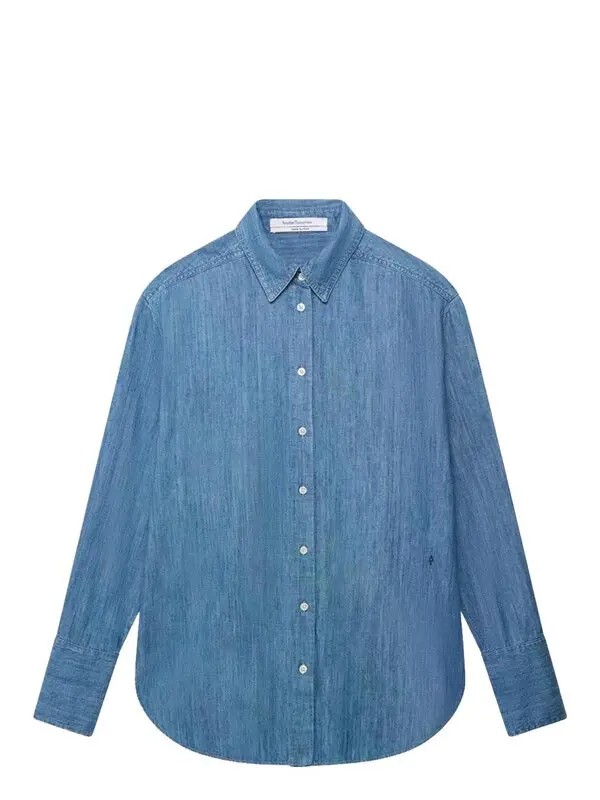 Another Tomorrow Chambray Shirt - Blue
