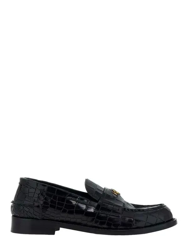 Roberto Cavalli Logo Buckle Loafers - Black