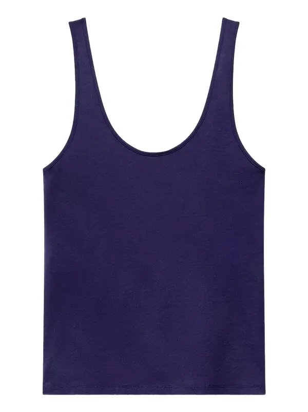 Another Tomorrow Scoop-neck Tank Top - Blue