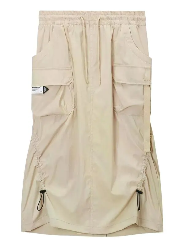 MUSIUM DIV. Drawstring-detail Midi Skirt - Neutrals