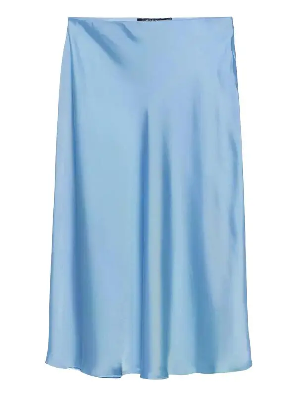 Ralph Lauren Satin Midi Skirt - Blue
