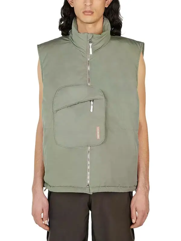 SAINTWOODS Zip-up Gilet - Green