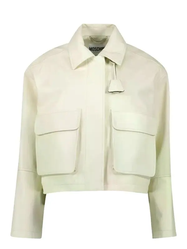 Moschino Leather Jacket - Neutrals