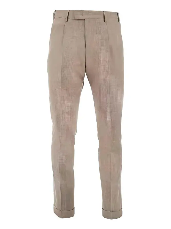 PT TORINO Pleated Trousers - Neutrals