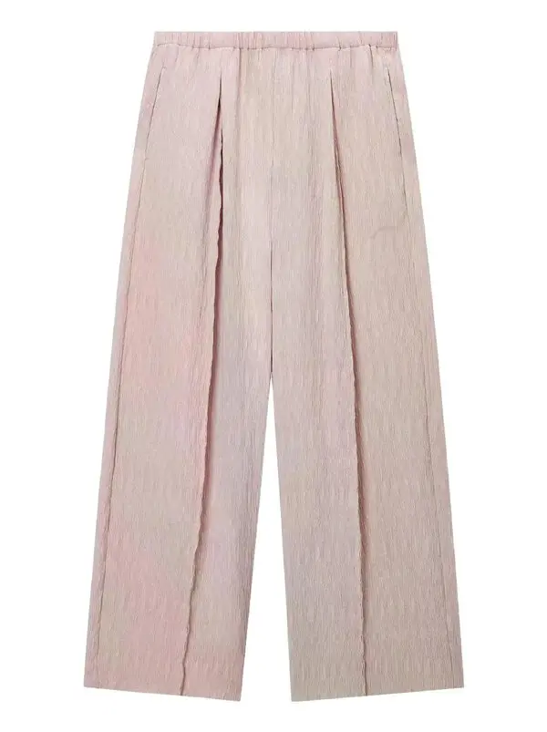 TOUT A COUP Pleated Wide-leg Trousers - Pink