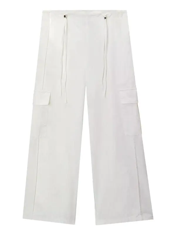 TOUT A COUP Cargo Wide-leg Trousers - White