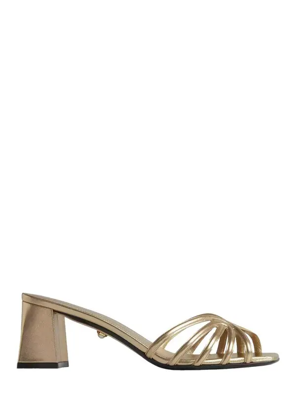 ALEVI MILANO Leather Sandals - Gold