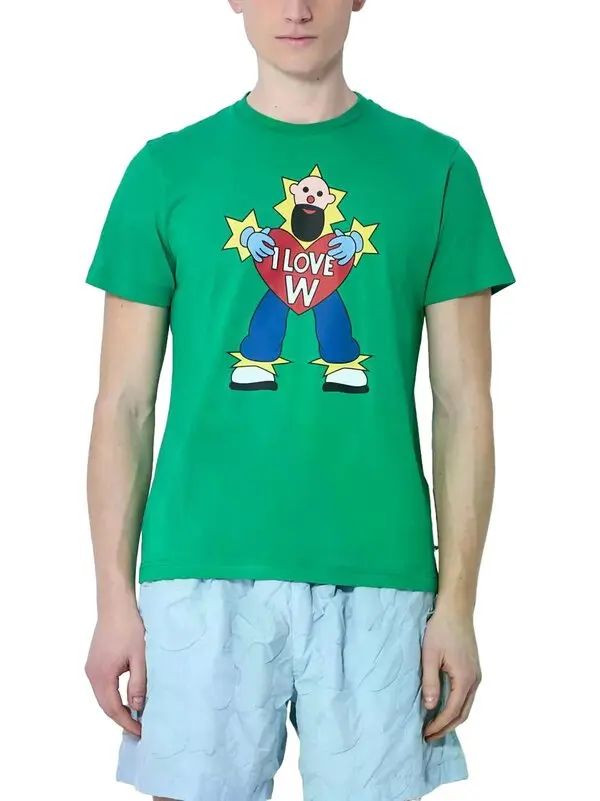 WALTER VAN BEIRENDONCK I Love W T-shirt - Green