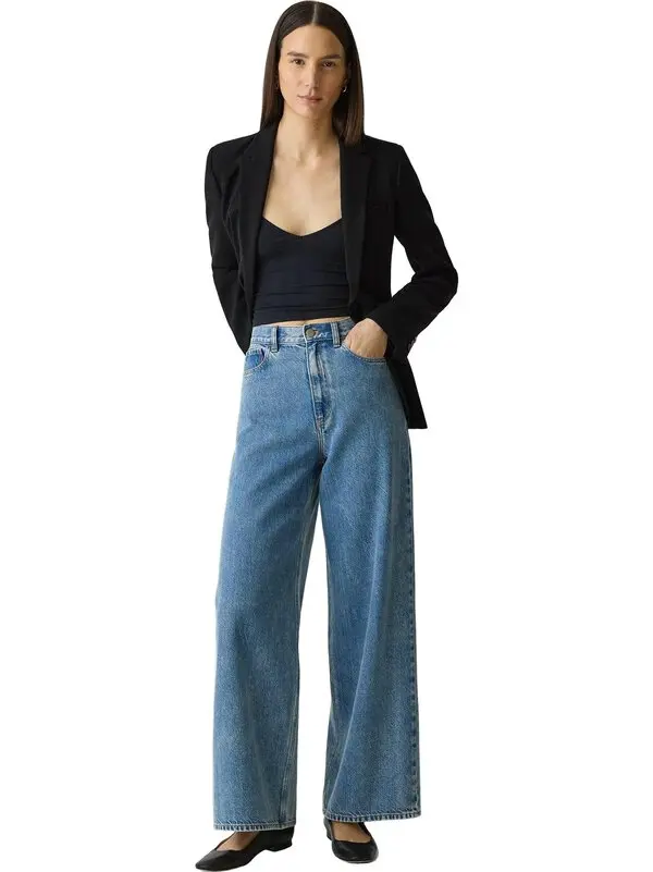 Theory High-waisted Wide-leg Pant - Ice Blue