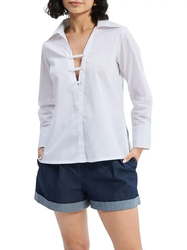 REISTOR Crisp Details Button-down Shirt - White