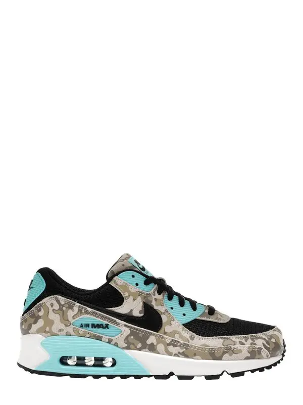 Nike Max 90 Premium Camo Sneakers - Sanddrift/black/aurora Green