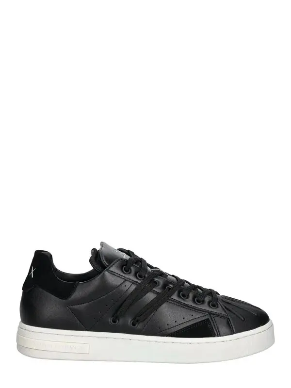 Armani Exchange Panelled Low-top Sneakers - Black