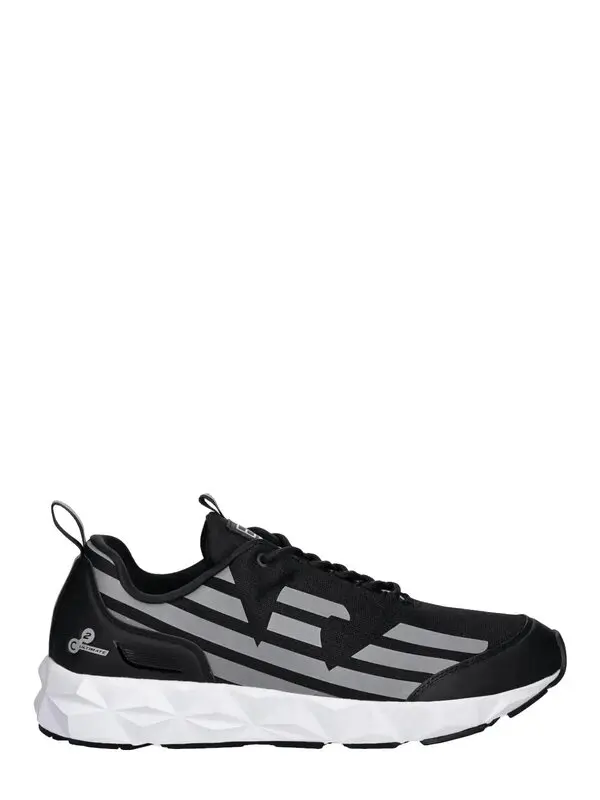 Emporio Armani Kombat Mesh-panel Sneakers - Black