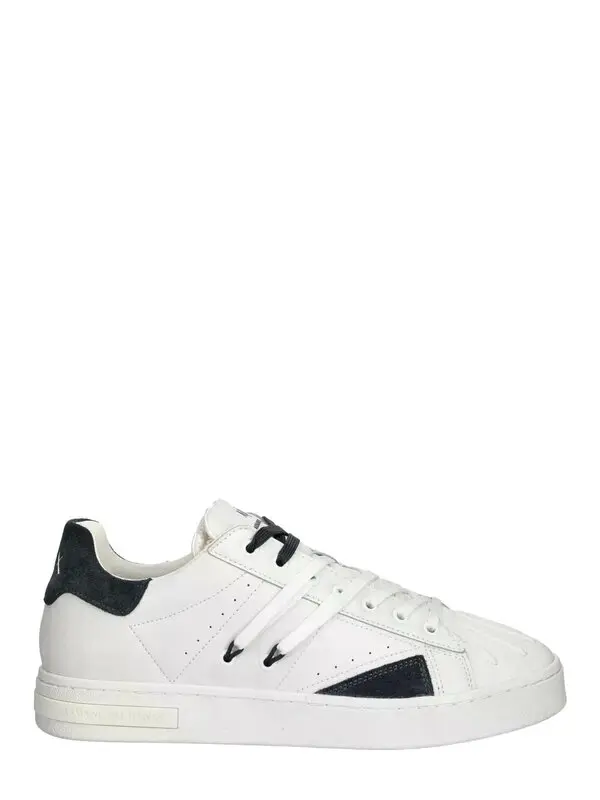 Armani Exchange Leather Panelled Trainers - White