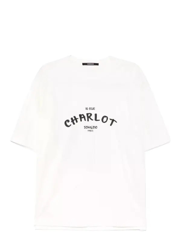 SONGZIO Charlot Paris Painter T-shirt - White