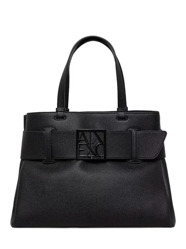Armani Exchange Structured Tote - Black
