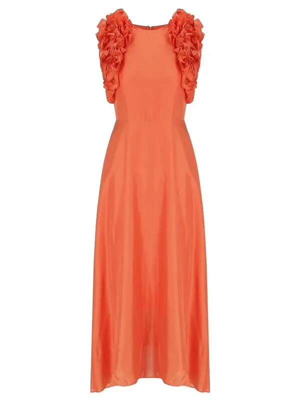 Essentiel Antwerp Hexico Midi Dress - Orange