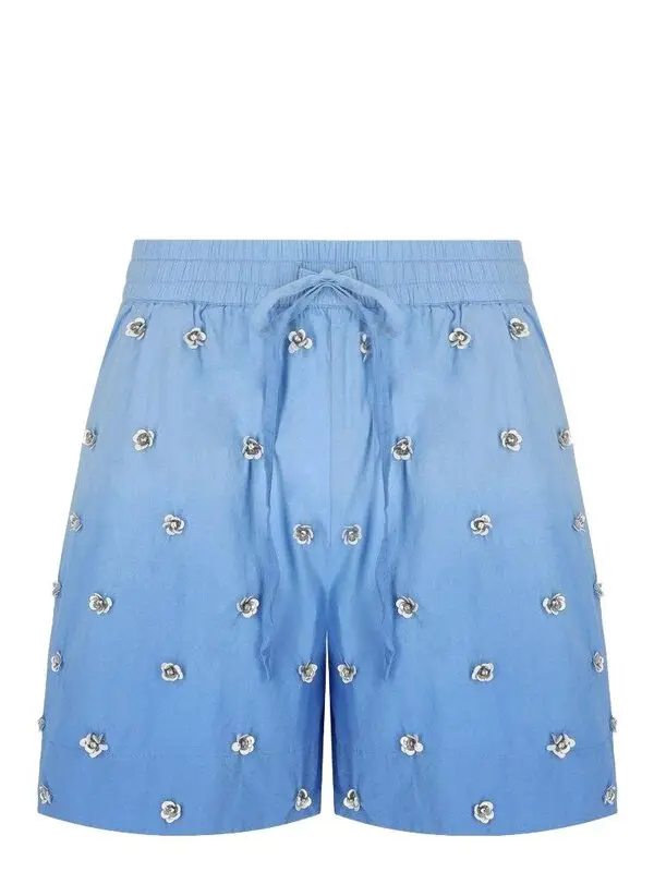 Essentiel Antwerp Hichigan Pleated Shorts - Light Blue