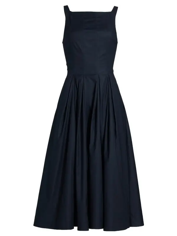 REFORMATION Jovana Stretch-cotton Sleeveless Midi-dress - Midnight