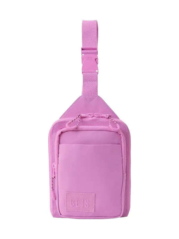 BEIS Nylon Sport Sling Bag - In Berry