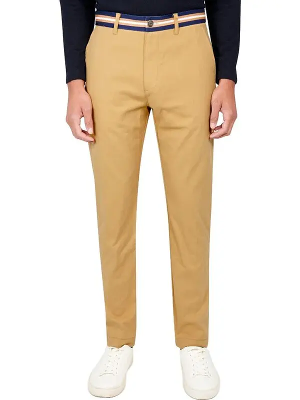CON.STRUCT Slim Fit Cotton Stretch Pants - Tan