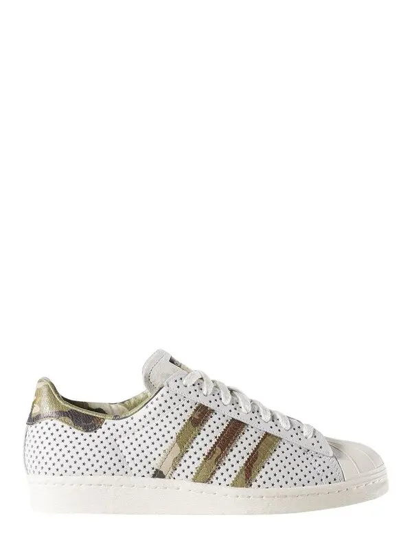 Adidas Superstar 80s Qs 'camo Stripes' Sneakers - White