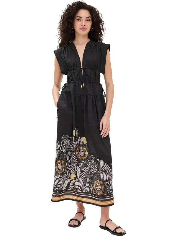 SABINA MUSAYEV Oria Maxi Dress - Black Print