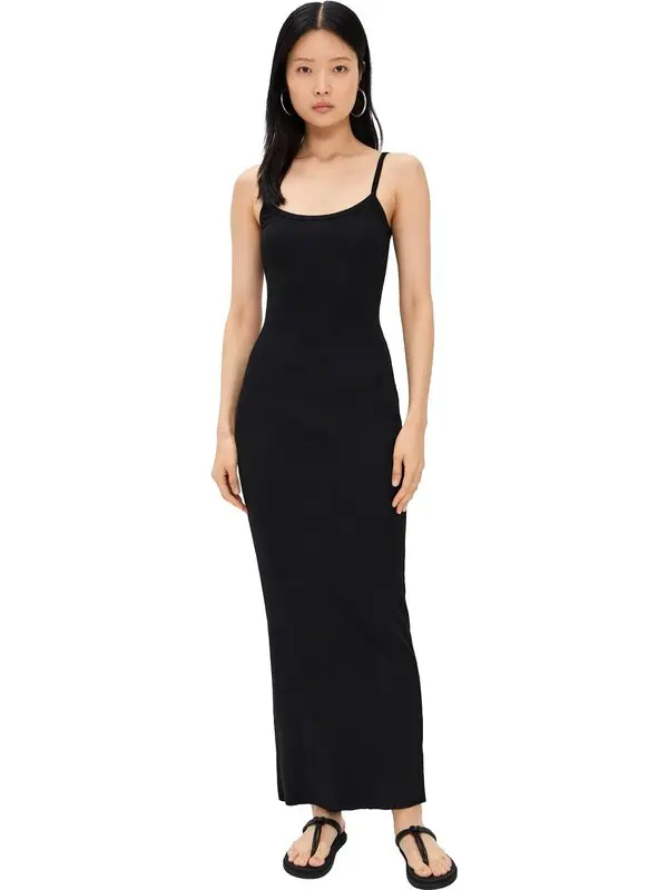 Cotton Citizen Verona Spaghetti Maxi Dress - Jet Black